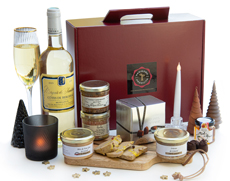Foie gras du Périgord vente en ligne coffret cadeau panier gourmand, foie gras et panier garni noel